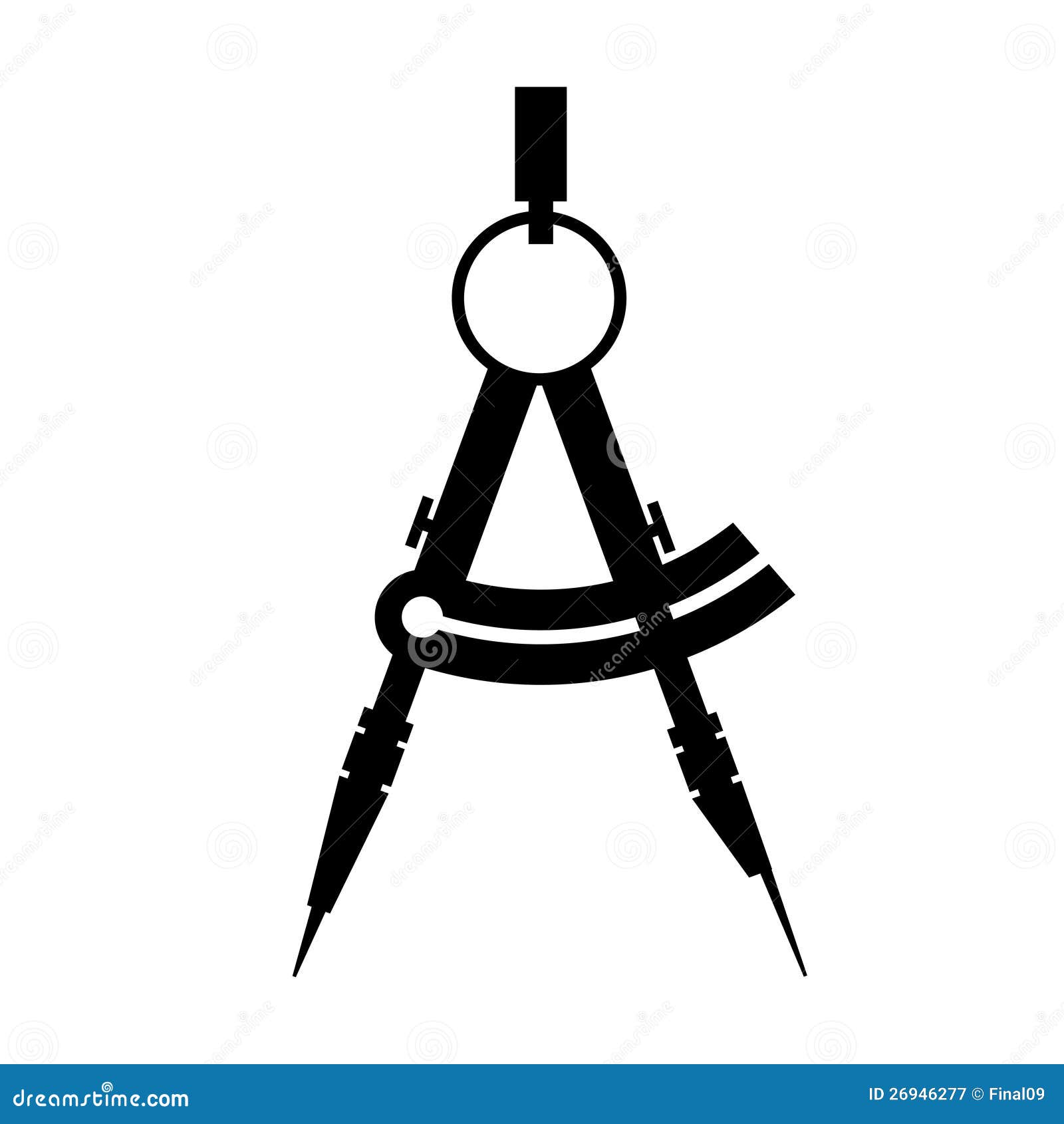 Compas. Graphisme Noir Et Blanc. Vecteur Illustration de Vecteur ...