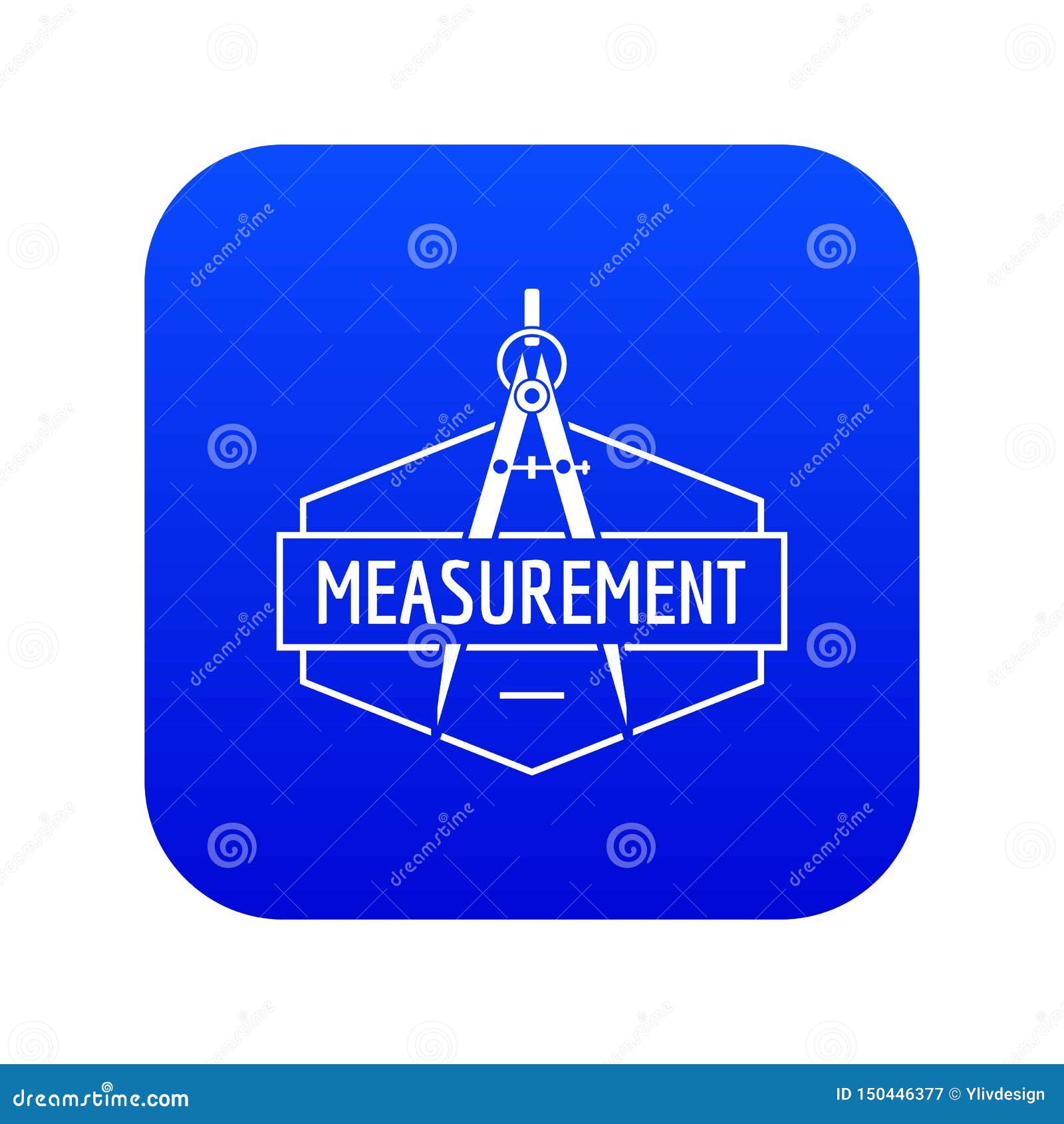 Compas icon blue vector stock vector. Illustration of draw - 150446377