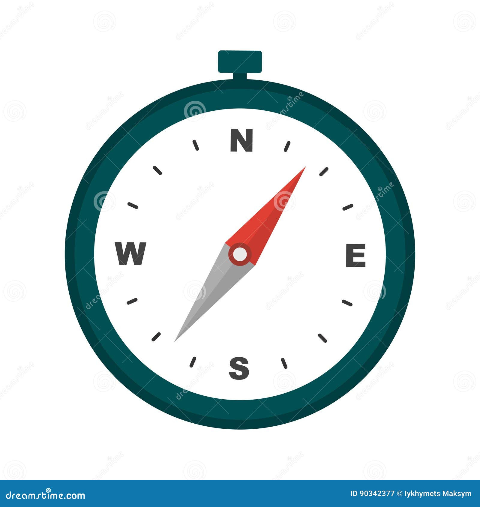 Compas Icon Isolated On Background. Modern Flat Compass Pictogram ...