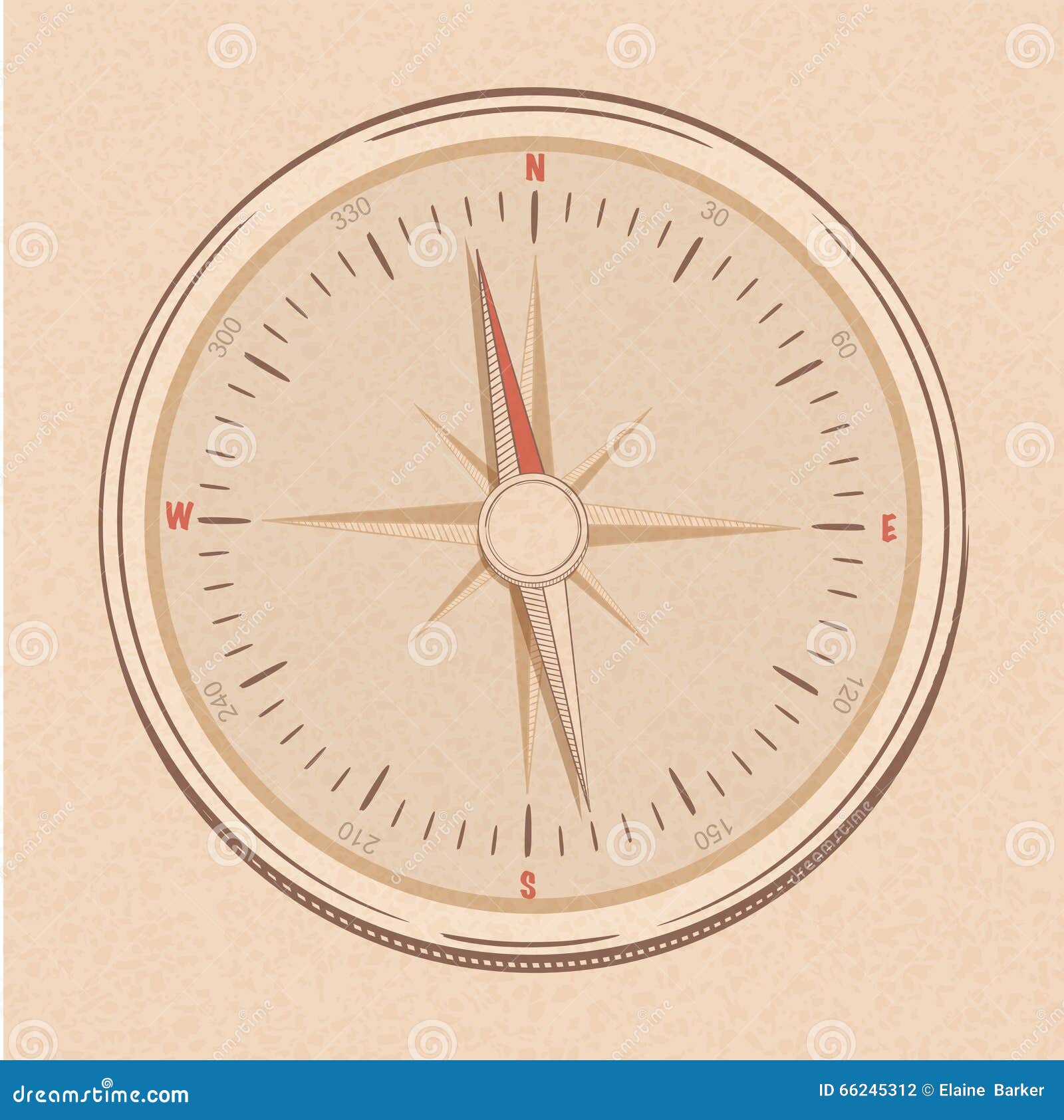 Compas in line drawn style stock illustration. Illustration of texture ...