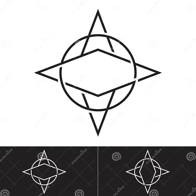 Compas logo stock vector. Illustration of white, cartoon - 248595402