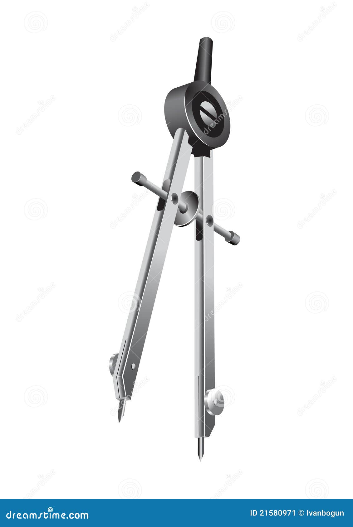 Compas métallique illustration de vecteur. Illustration du conception ...