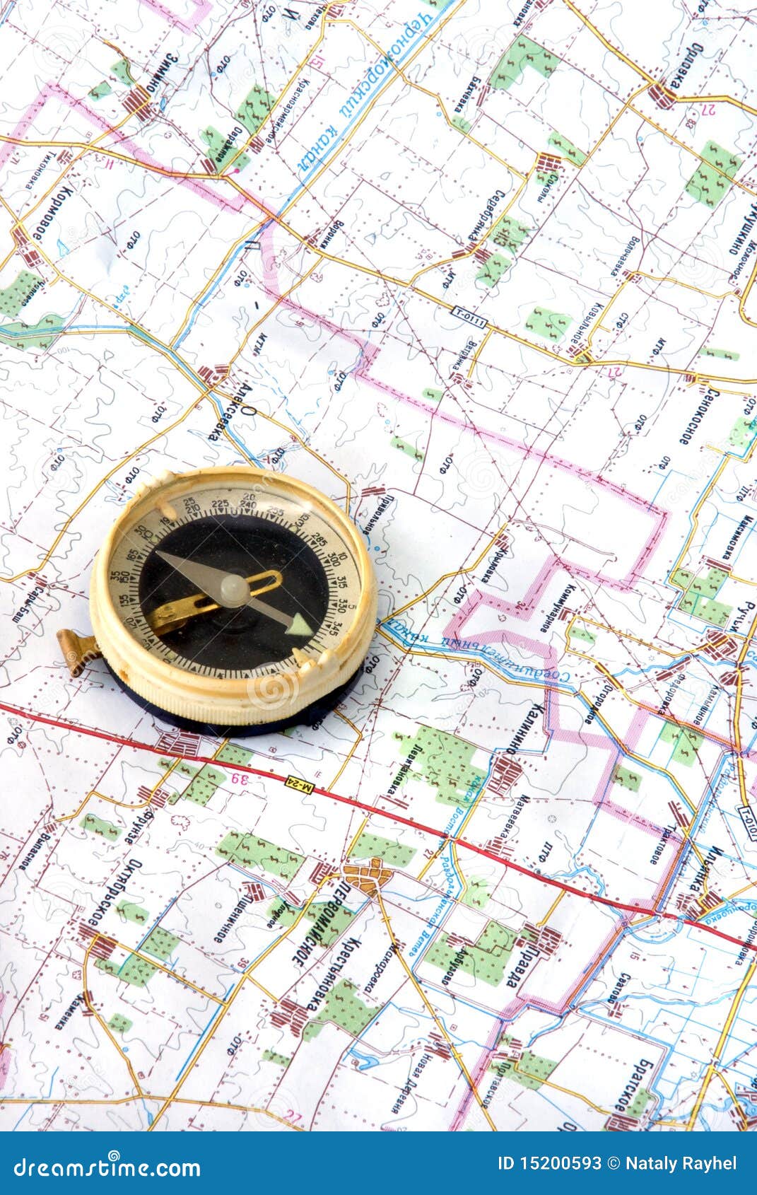 Compas and map stock image. Image of compass, tour, navigate - 15200593