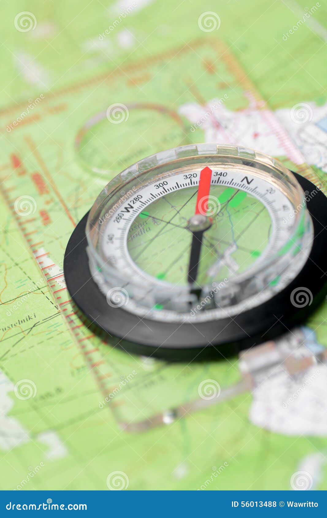 Compas on map stock photo. Image of journey, direction - 56013488