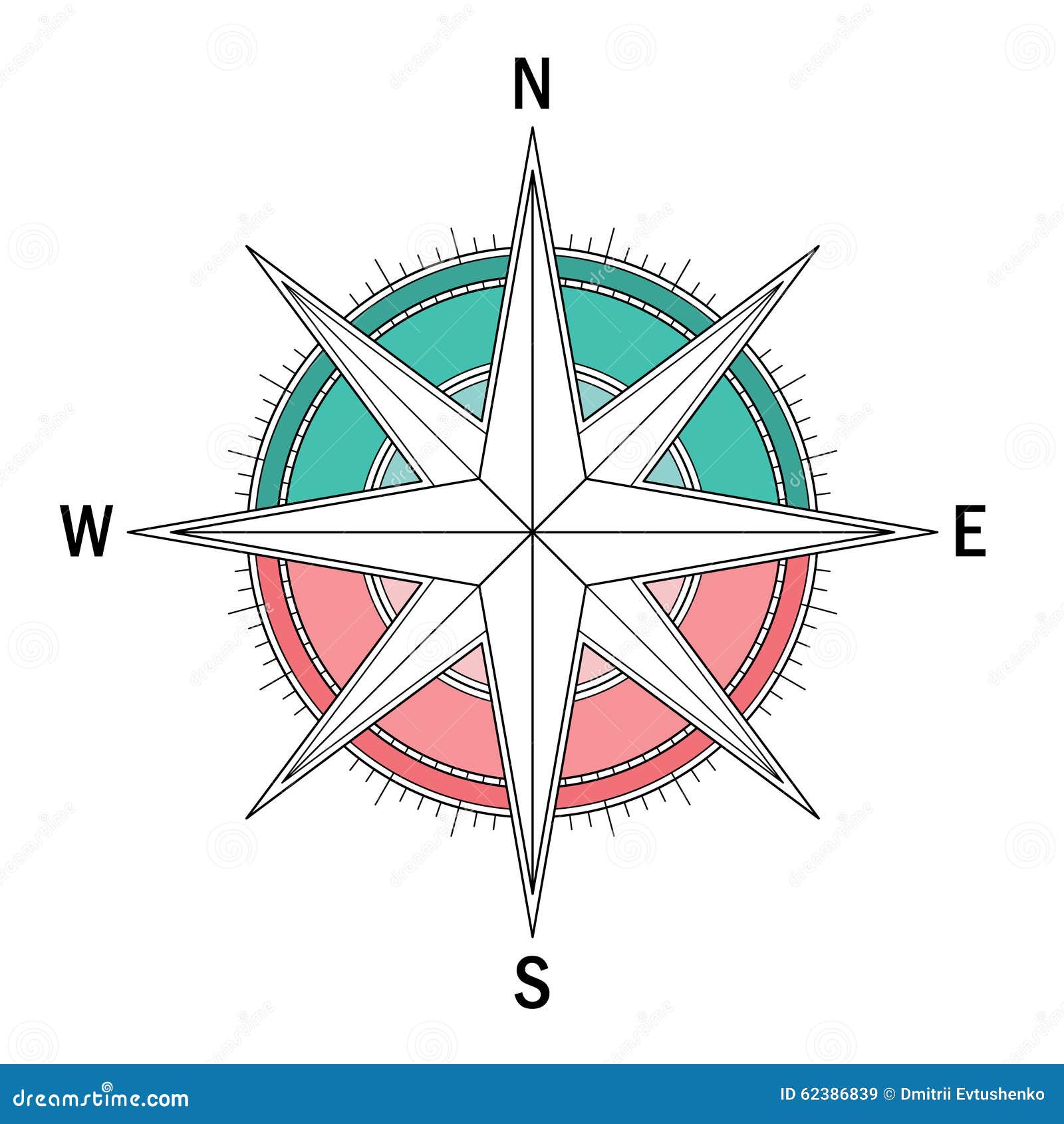 Compas set white stock illustration. Illustration of geography - 62386839