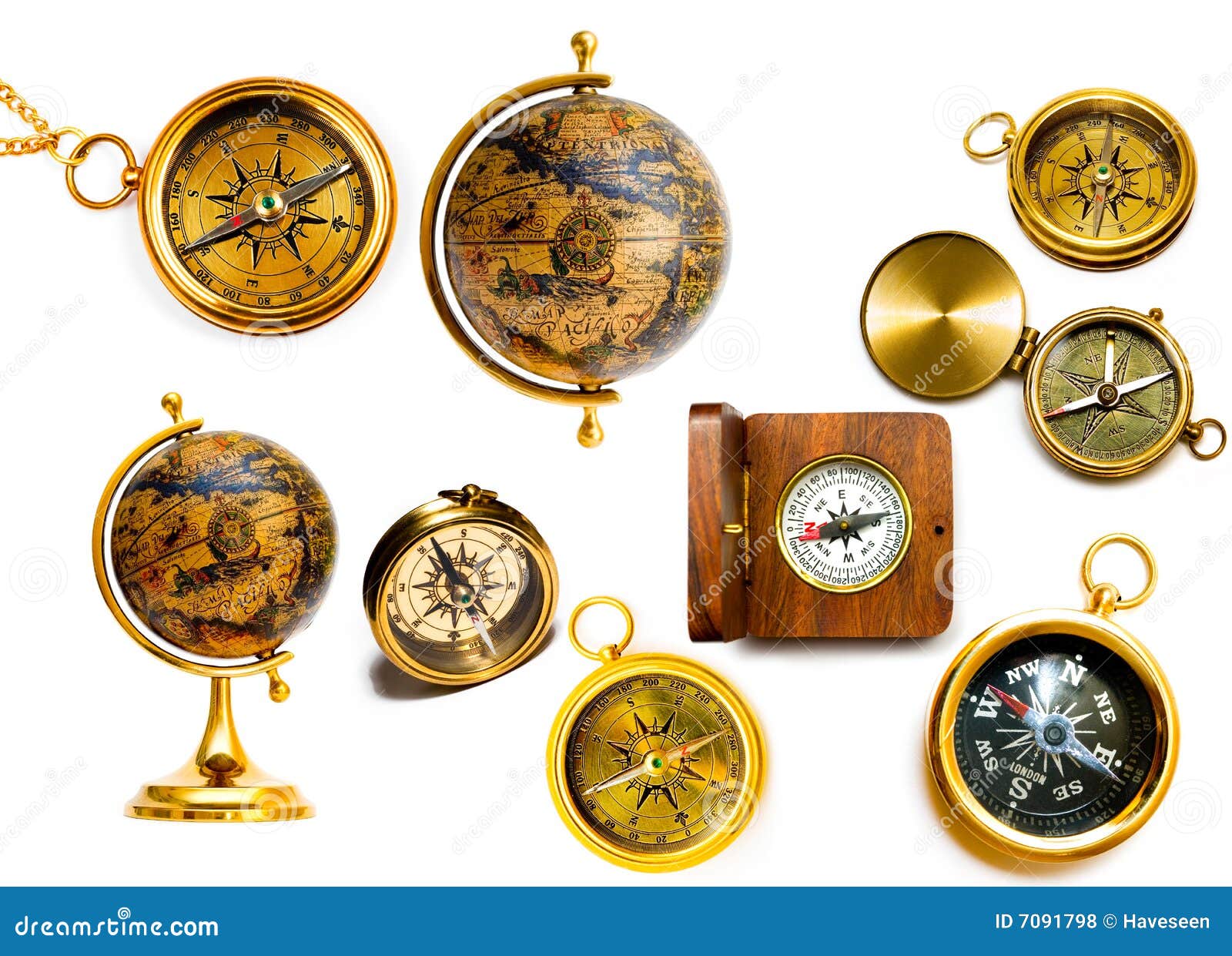 Compases y globos foto de archivo. Imagen de explorar - 7091798