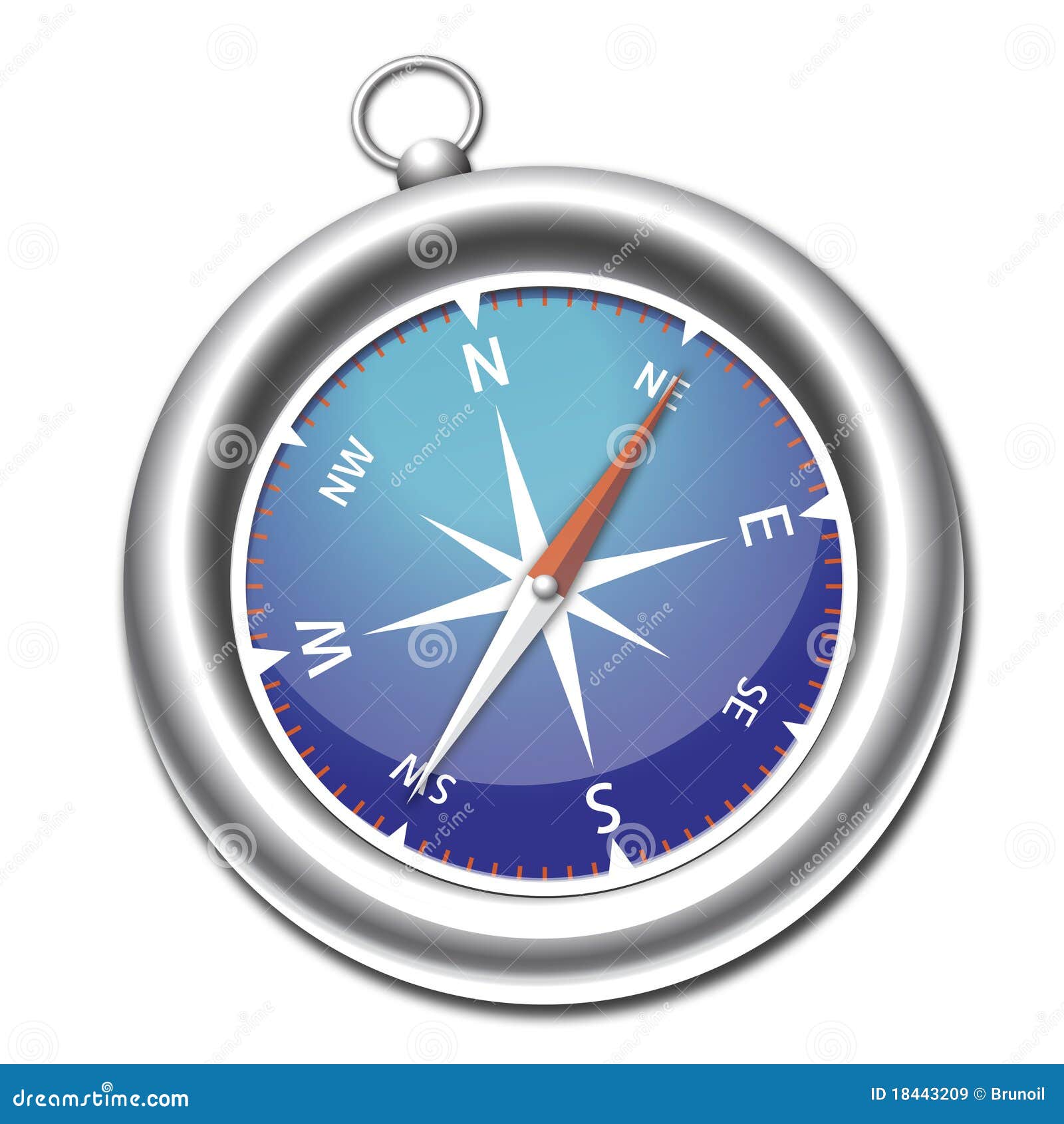 Compass stock vector. Illustration of instrument, compass - 18443209