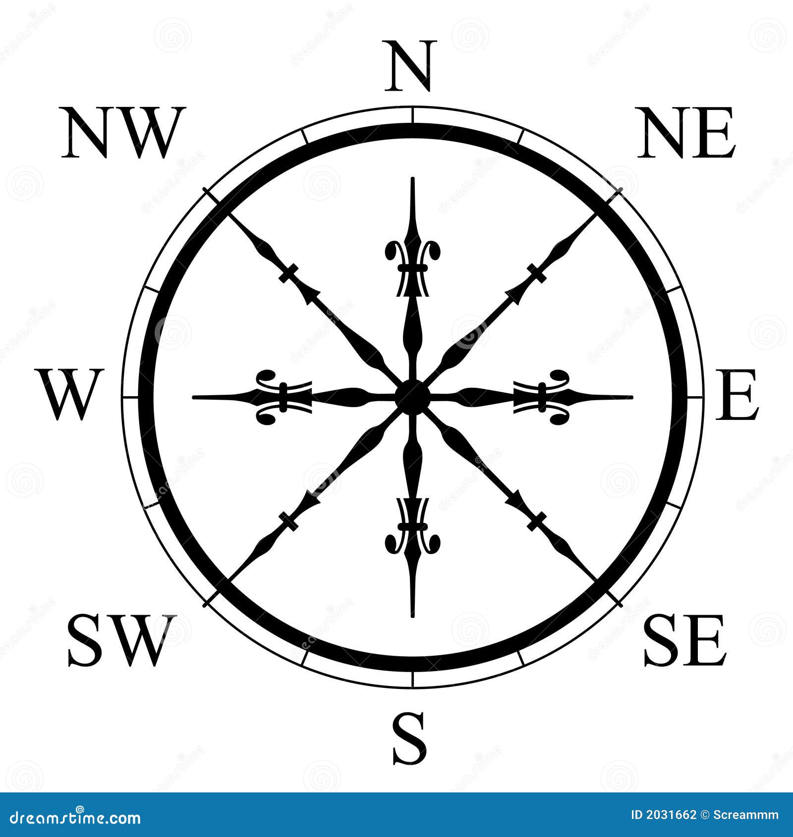 Compass stock vector. Illustration of exploration, holiday - 2031662