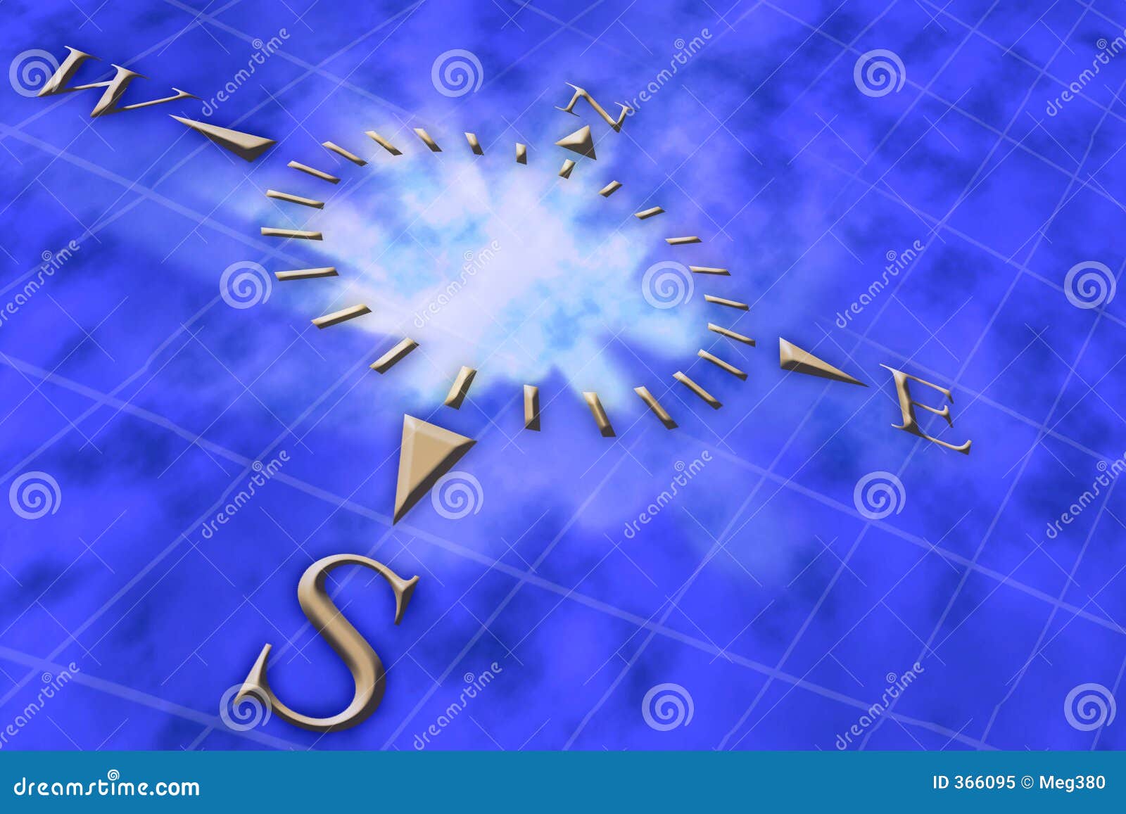 Illustrated Compass Dial Royalty-Free Cartoon | CartoonDealer.com #7592396