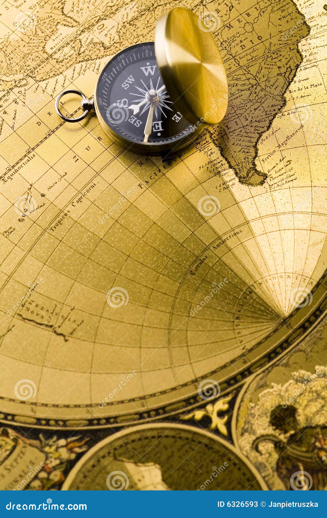 Compass stock image. Image of continent, fashioned, global - 6326593