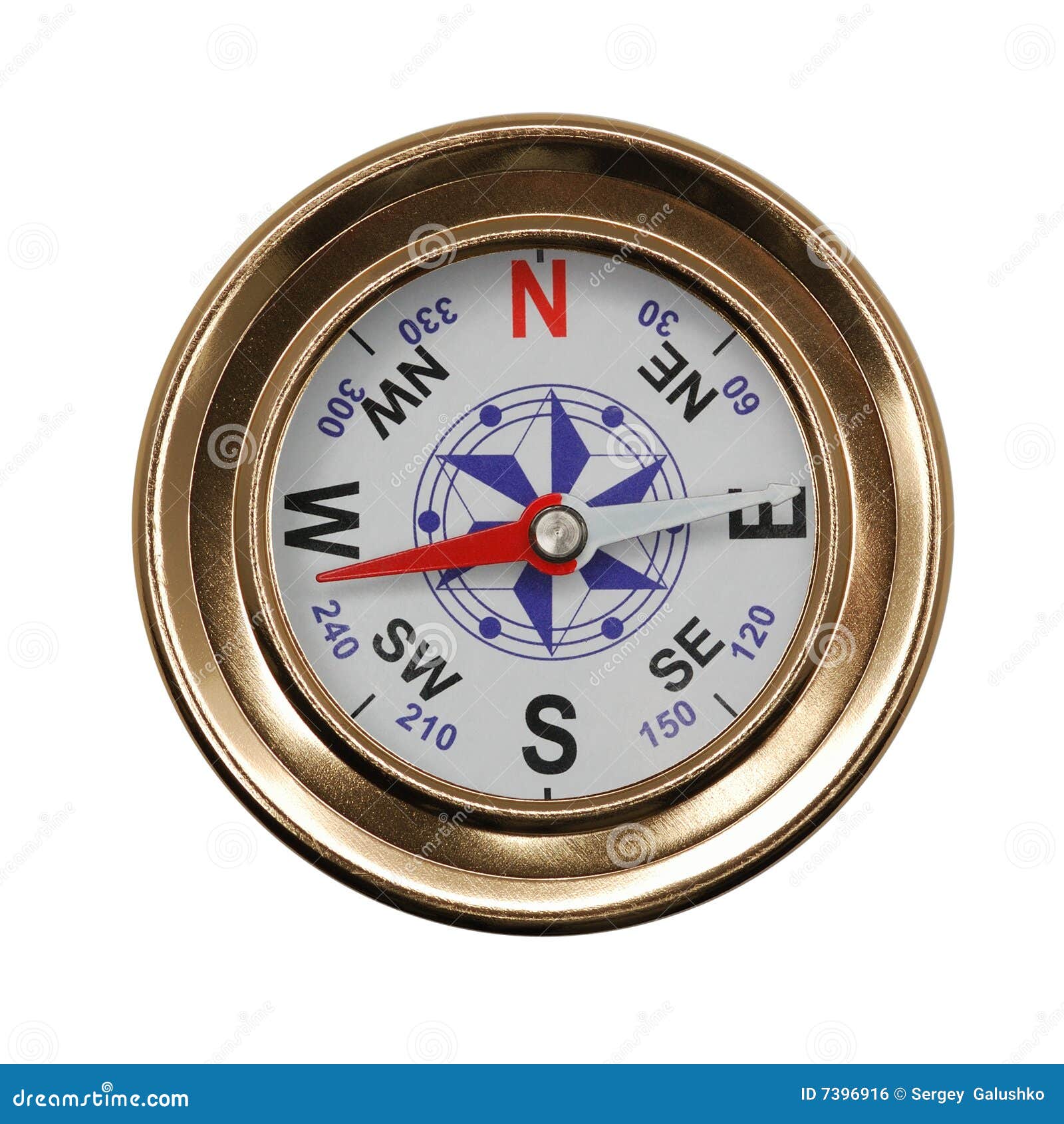 Compass stock photo. Image of magnet, object, needle, isolated - 7396916