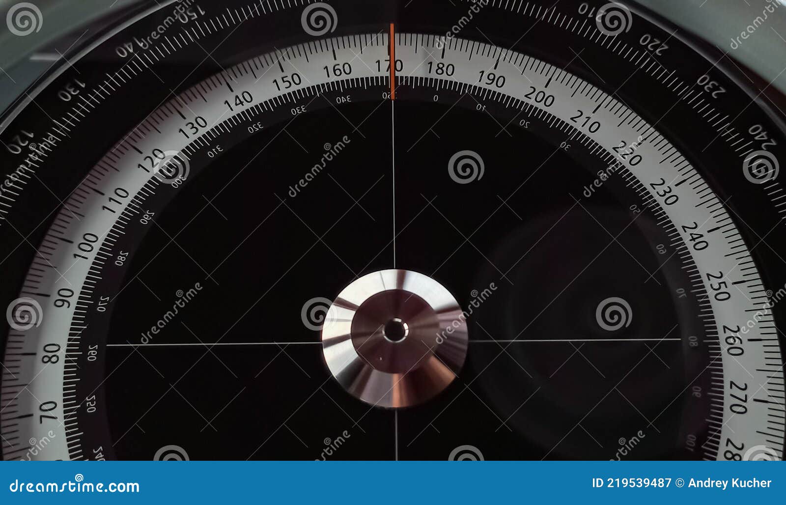 Compass Aboard Large Ship on a Blue Summer Sea Ocean Day Stock Image ...