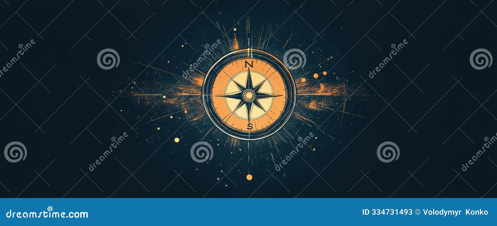 Compass with Abstract Background Design Stock Image - Image of design ...