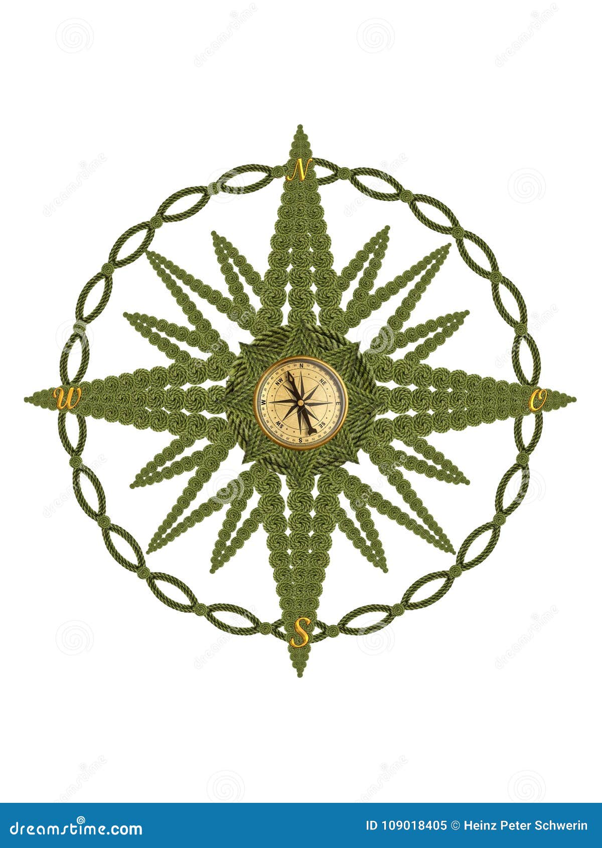 Compass Anchor Steering Wheel Stock Image - Image of rigging, knot ...