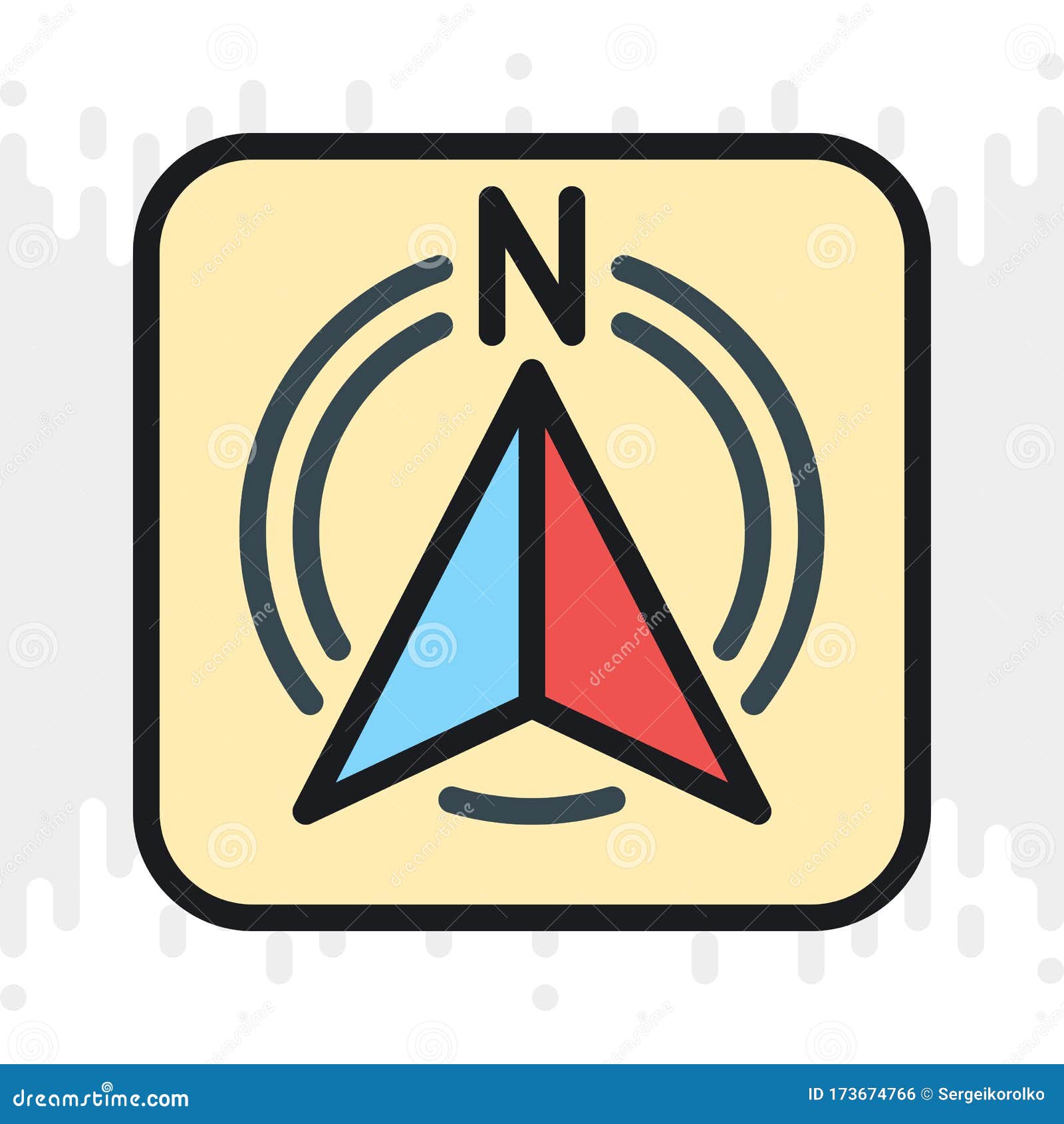 Compass App Icon for Smartphone, Tablet, Laptop or Other Smart Device ...