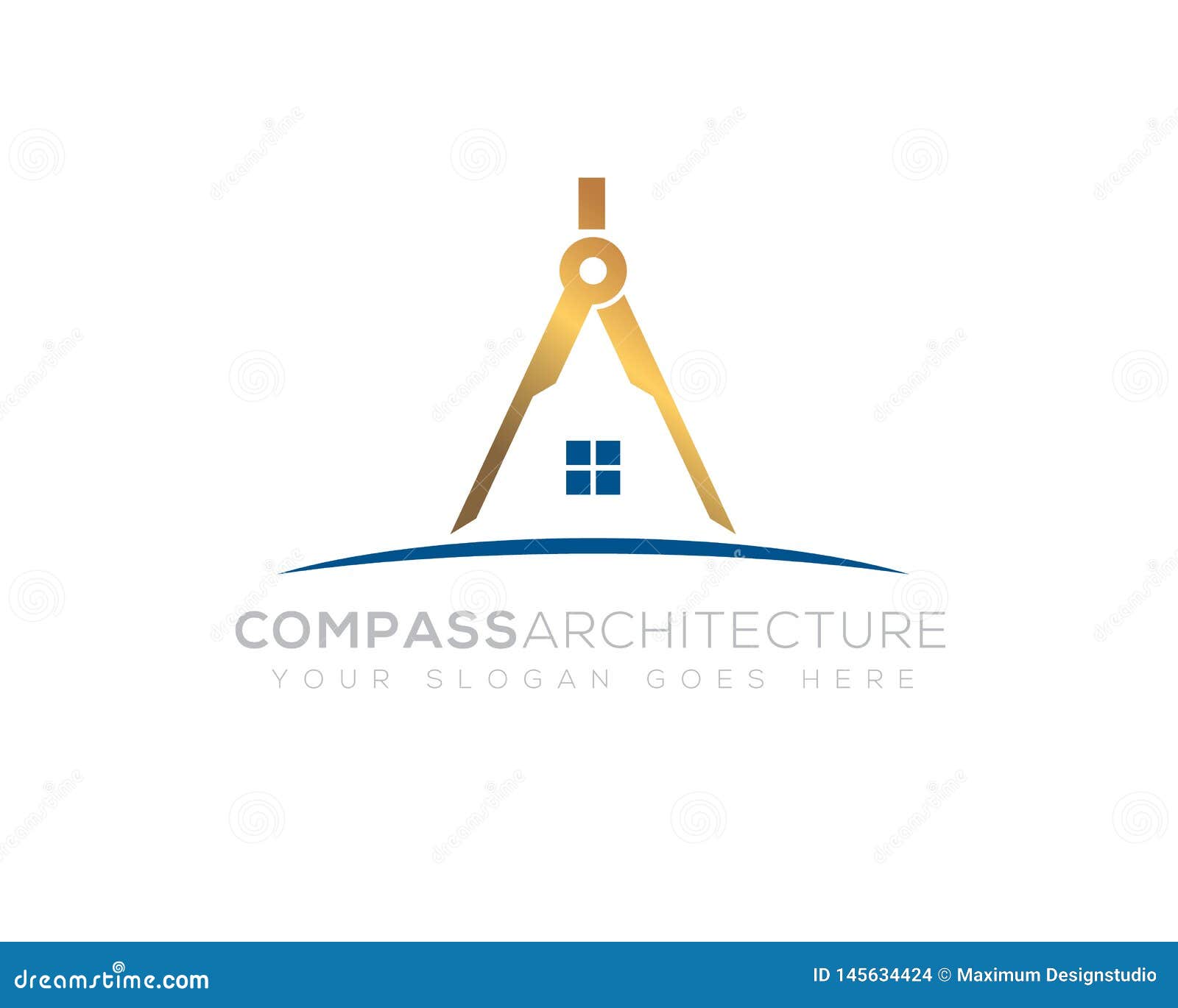 Compass Architecture House With Windows As Initial Letter A Vector ...