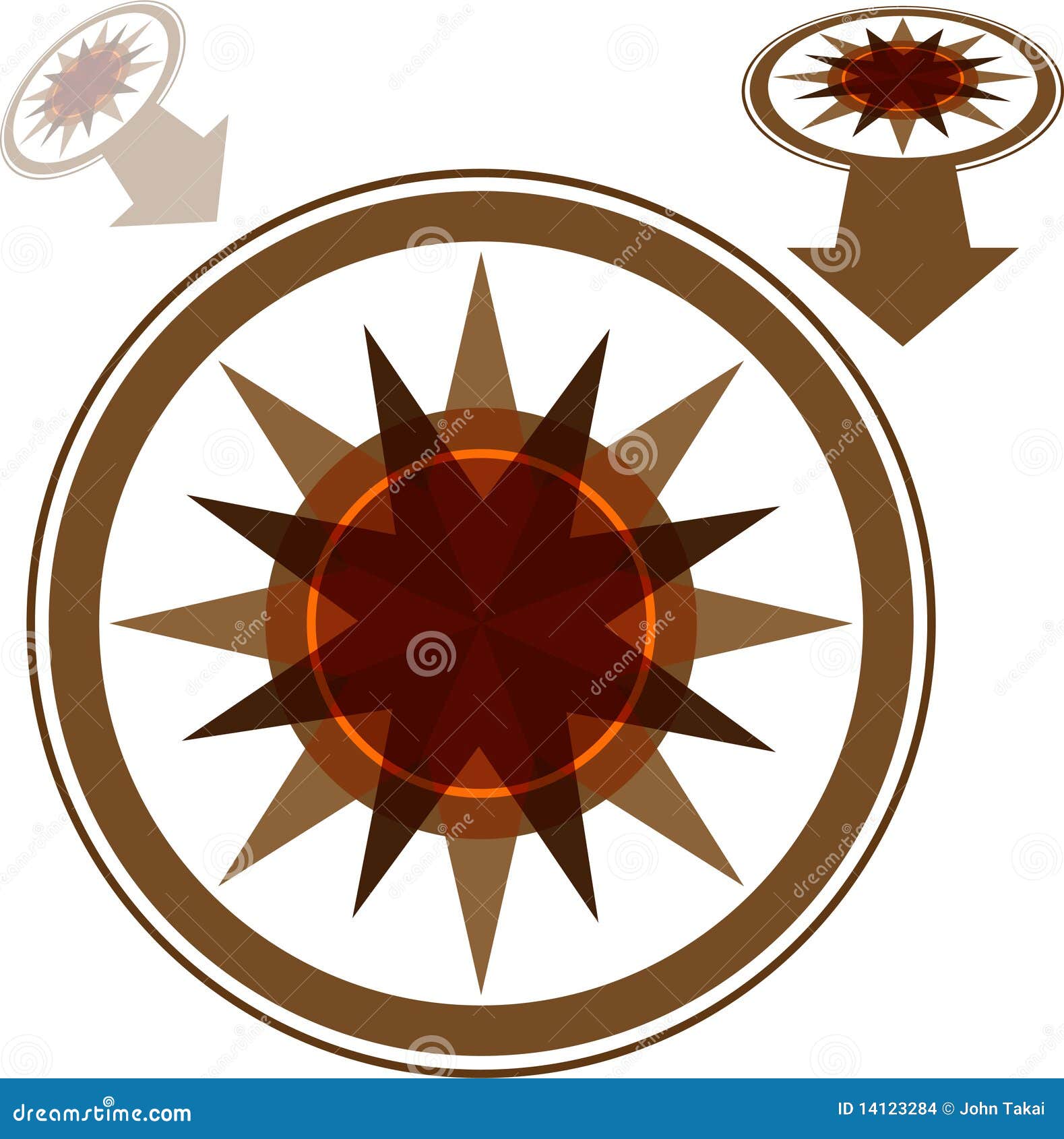 Compass Arrow stock vector. Illustration of bearing, degree - 14123284