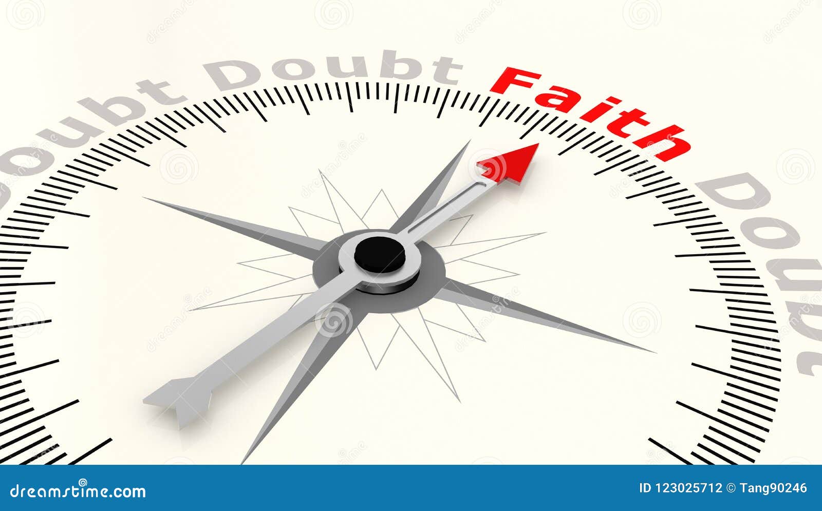 Compass With Arrow Pointing To The Word Faith Stock Illustration Illustration Of Faith
