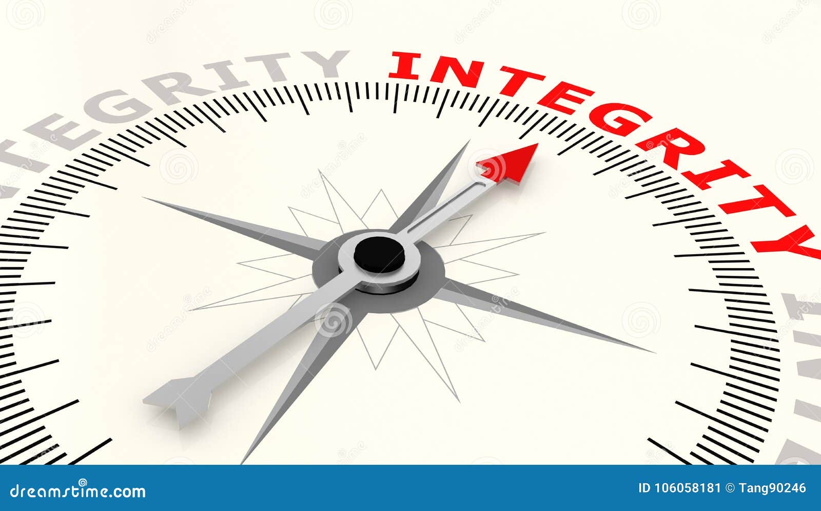 Compass with Arrow Pointing To the Word Integrity Stock Illustration ...