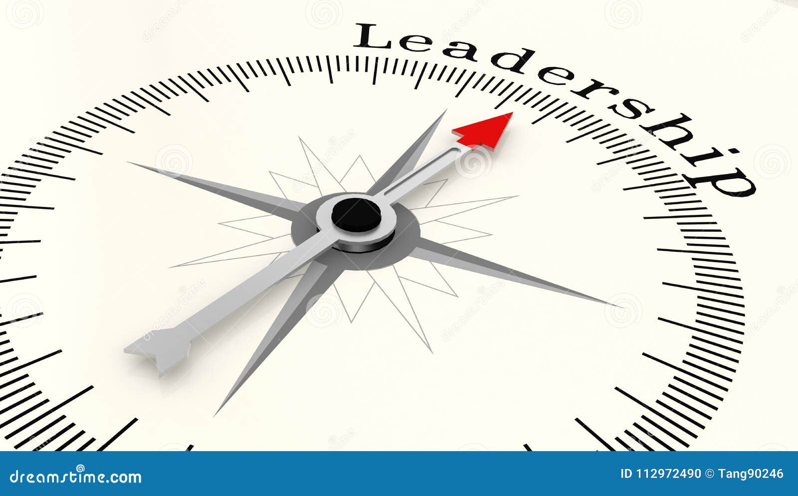 Compass with Arrow Pointing To the Word Leadership Stock Illustration ...