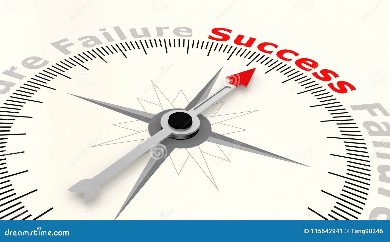 Compass with Arrow Pointing To the Word Success Stock Illustration ...