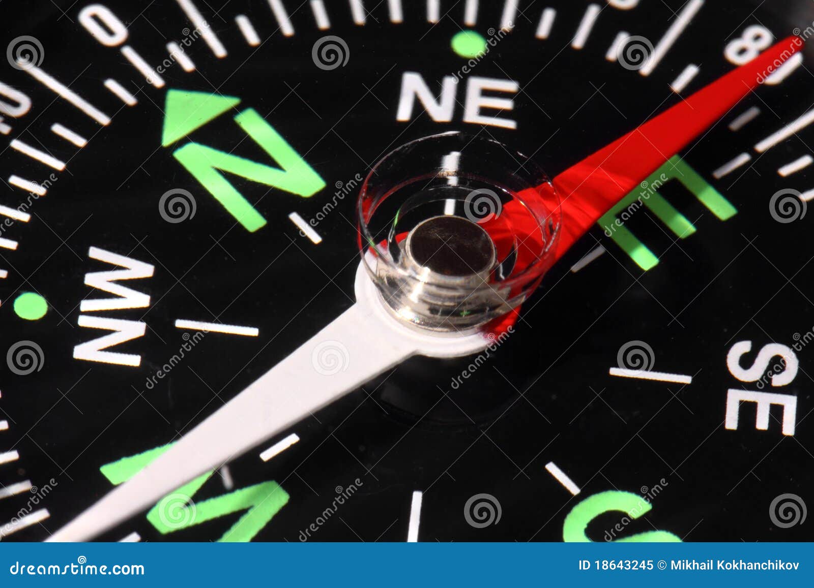 Compass arrow and scale stock image. Image of discovery - 18643245