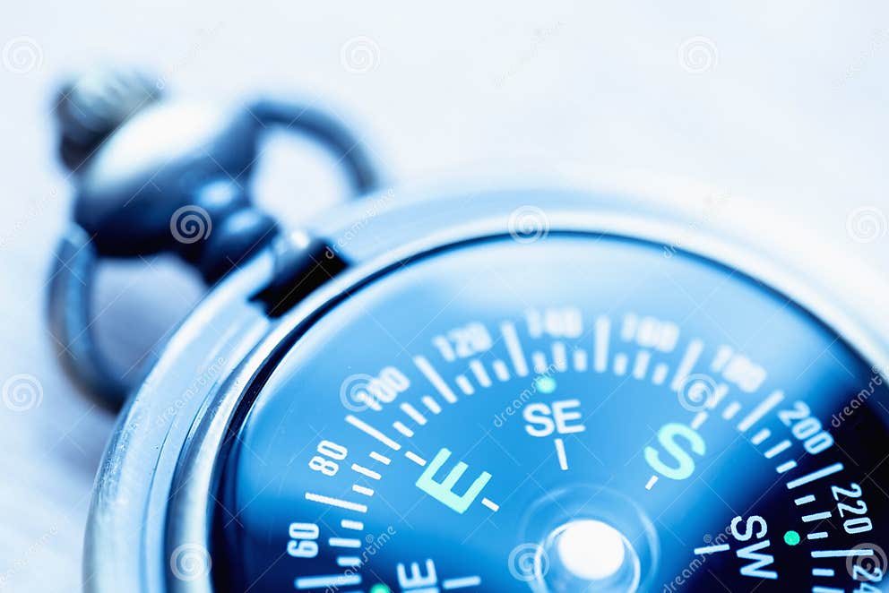 Compass As Symbol of Moving in the Right Direction. Horizontal Image ...