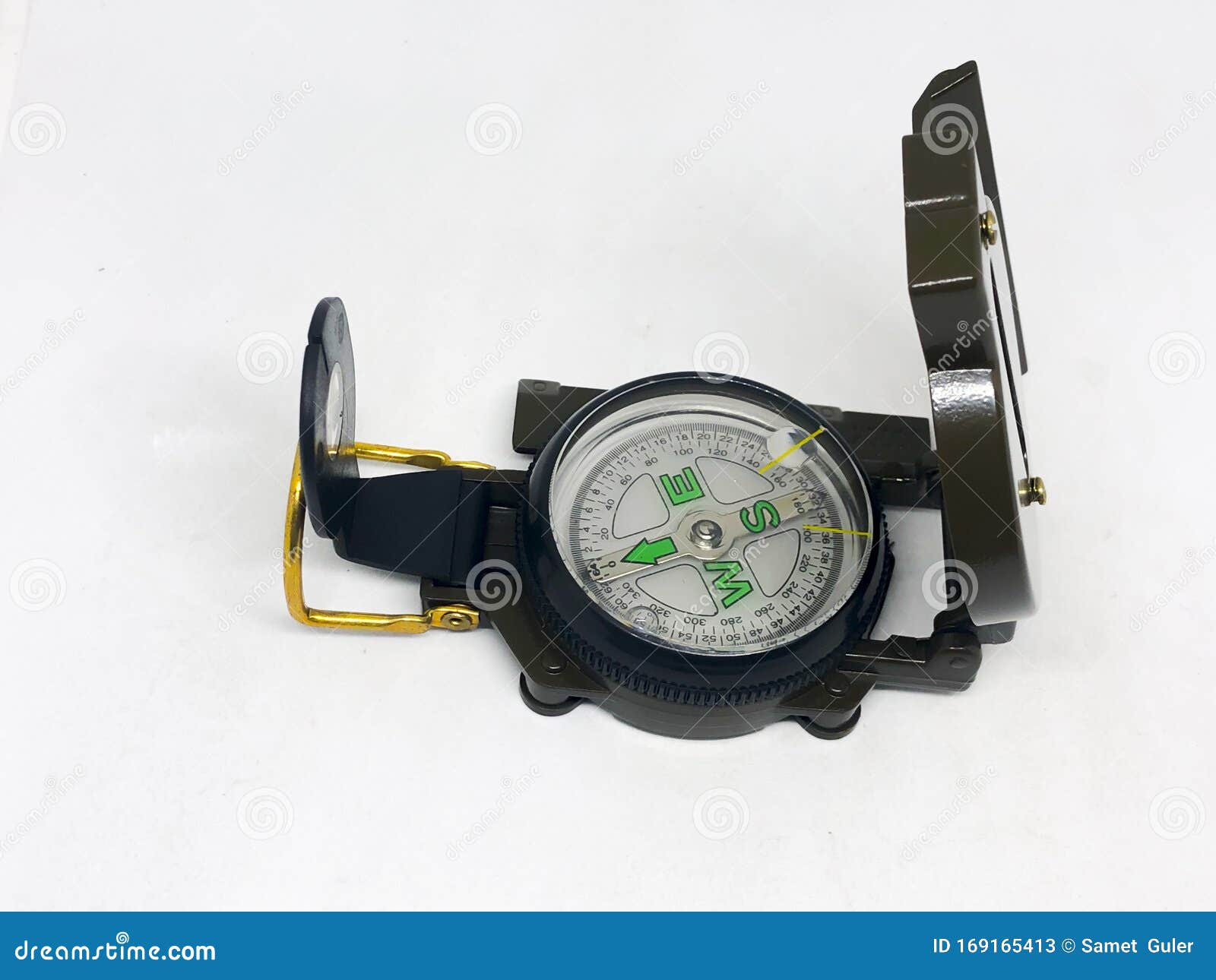 Compass Assortment and White Background Stock Image - Image of guidance ...