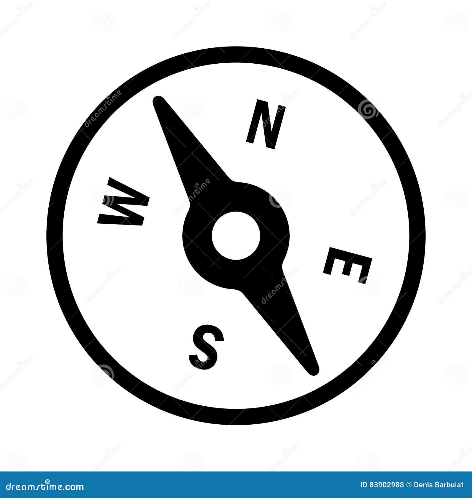 Compass stock vector. Illustration of vector, direction - 83902988