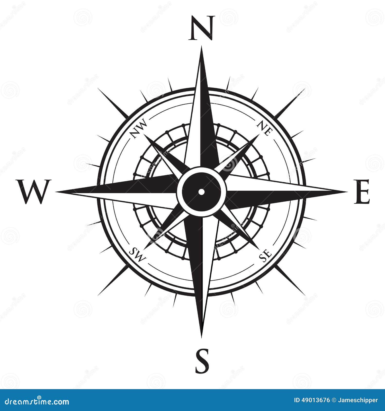 Compass Wind Rose Travel Adventure Direction Navigation Logo Design ...