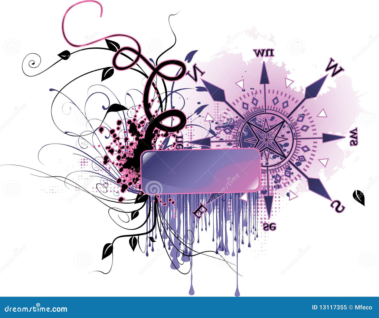 Compass banner stock vector. Illustration of dirt, figurative - 13117355