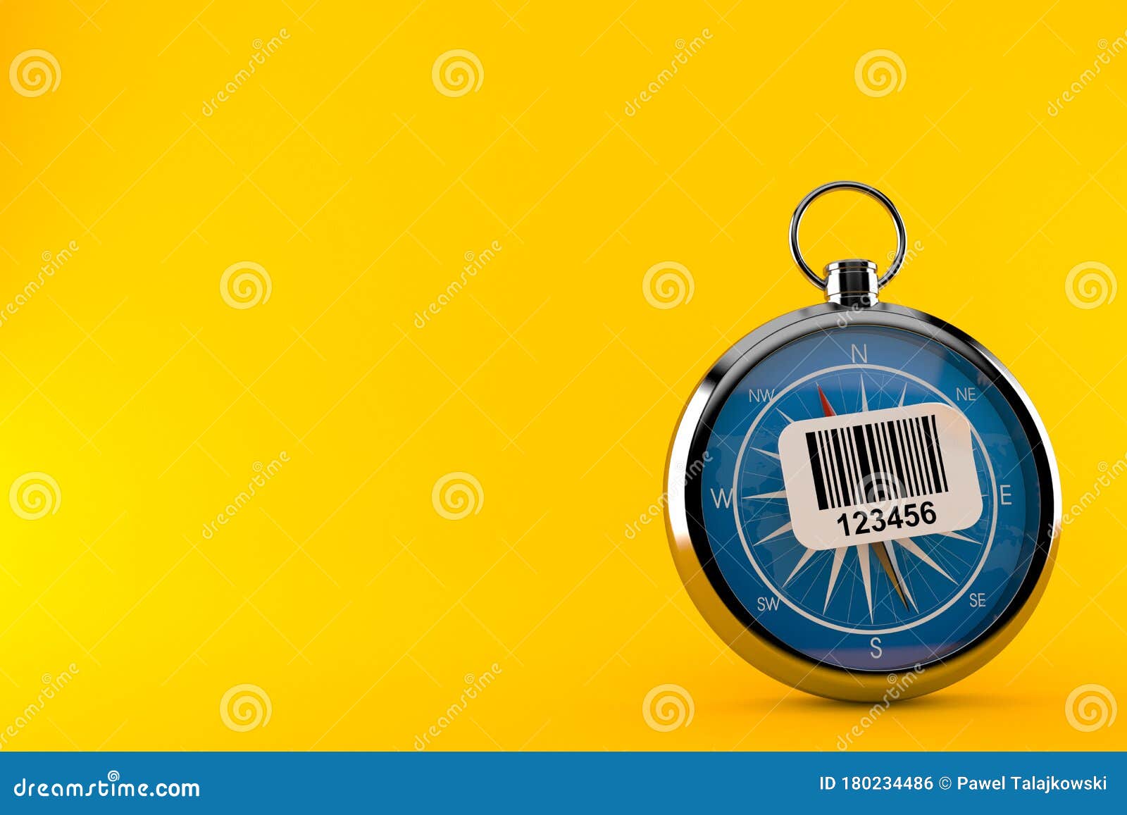 Compass with barcode stock illustration. Illustration of direction ...