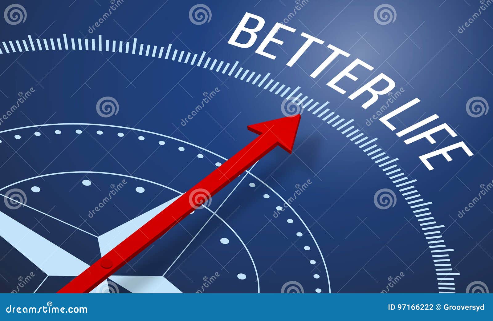 Compass with a Better Life Icon. Stock Photo - Image of plan, arrow ...