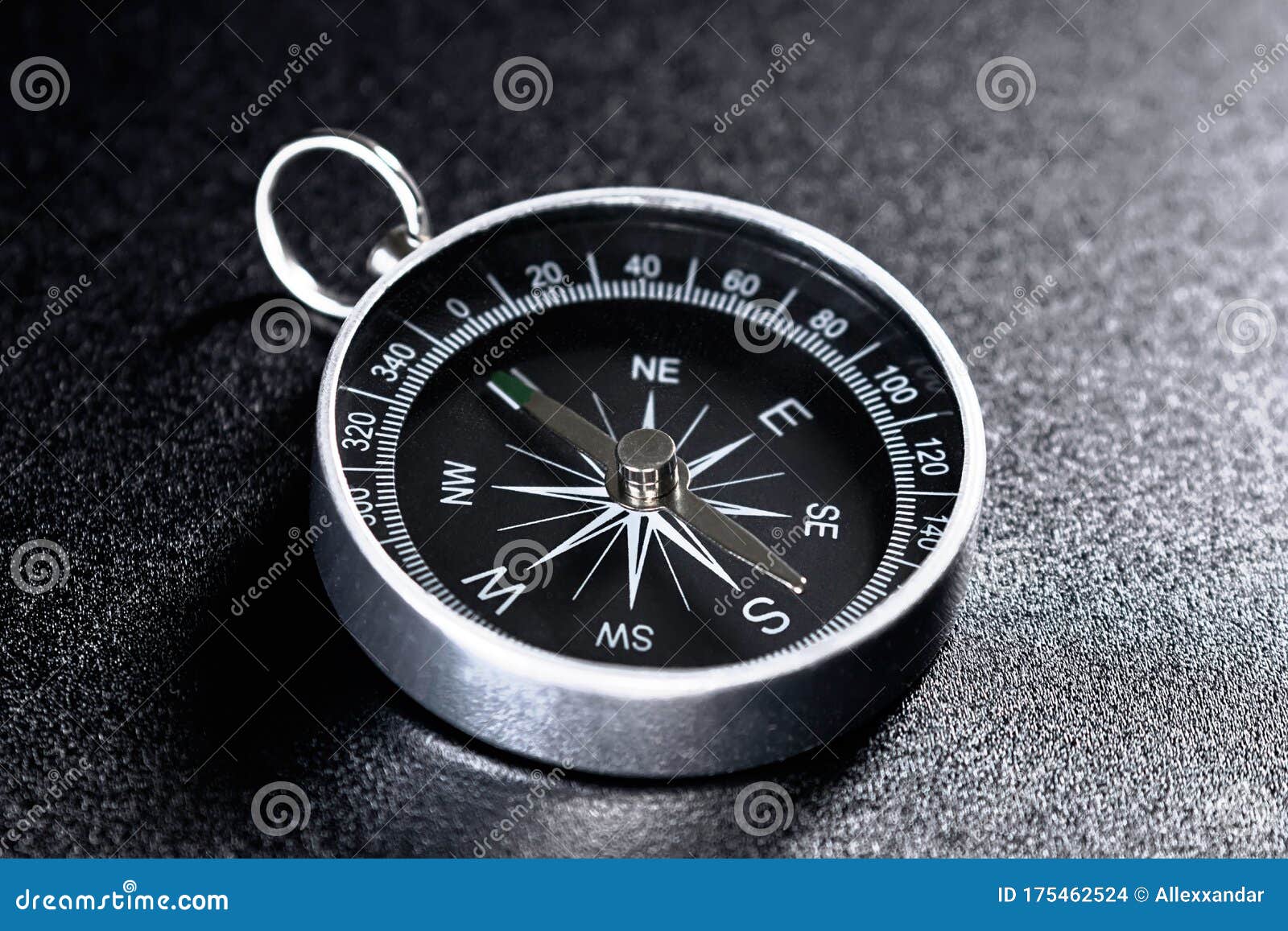Compass on Black Background, Compass Copy Space Stock Photo - Image of ...