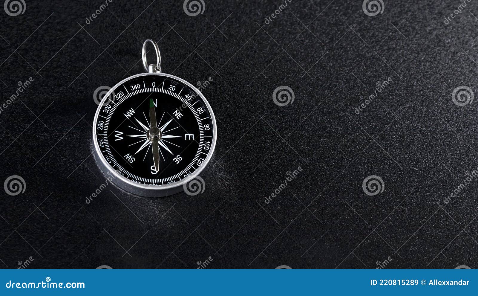 Compass on Black Background, Compass Stock Image - Image of travel ...