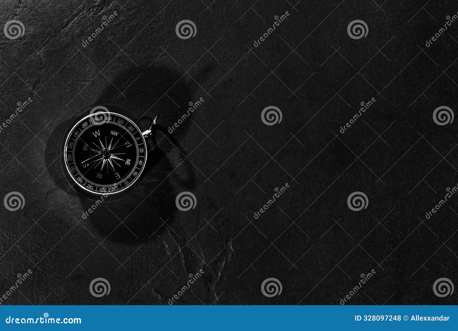 Compass on Black Background Stock Photo - Image of copy, equipment ...