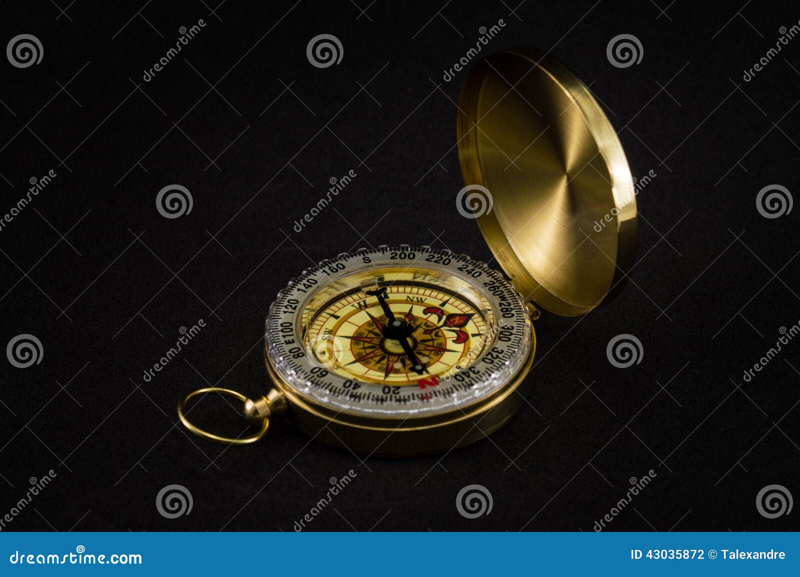 Compass on Black stock photo. Image of goal, west, magnetic - 43035872