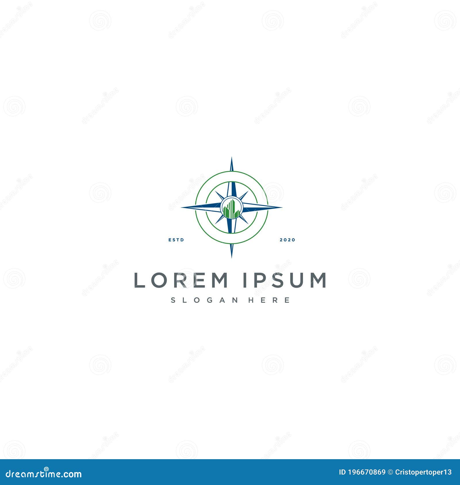 Compass Build Logo Design Concept Vector Stock Vector - Illustration of ...