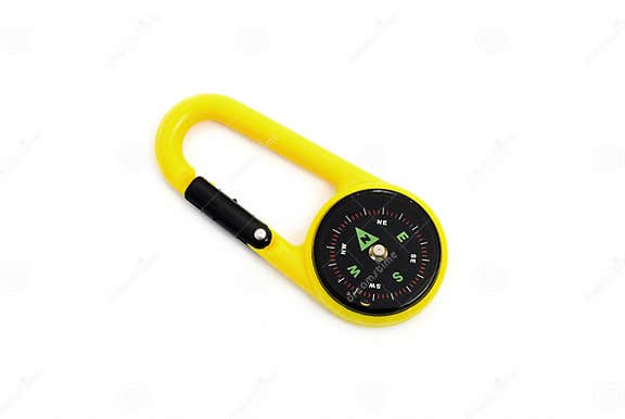 Compass & carabiner stock photo. Image of geography - 29228194