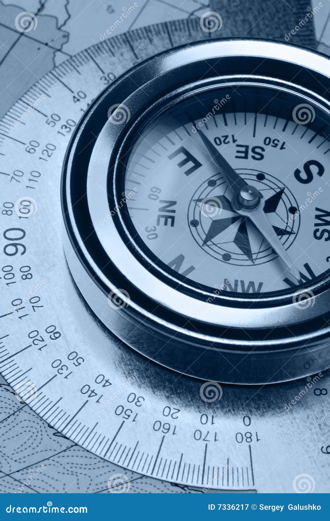 Compass and card stock image. Image of card, business - 7336217