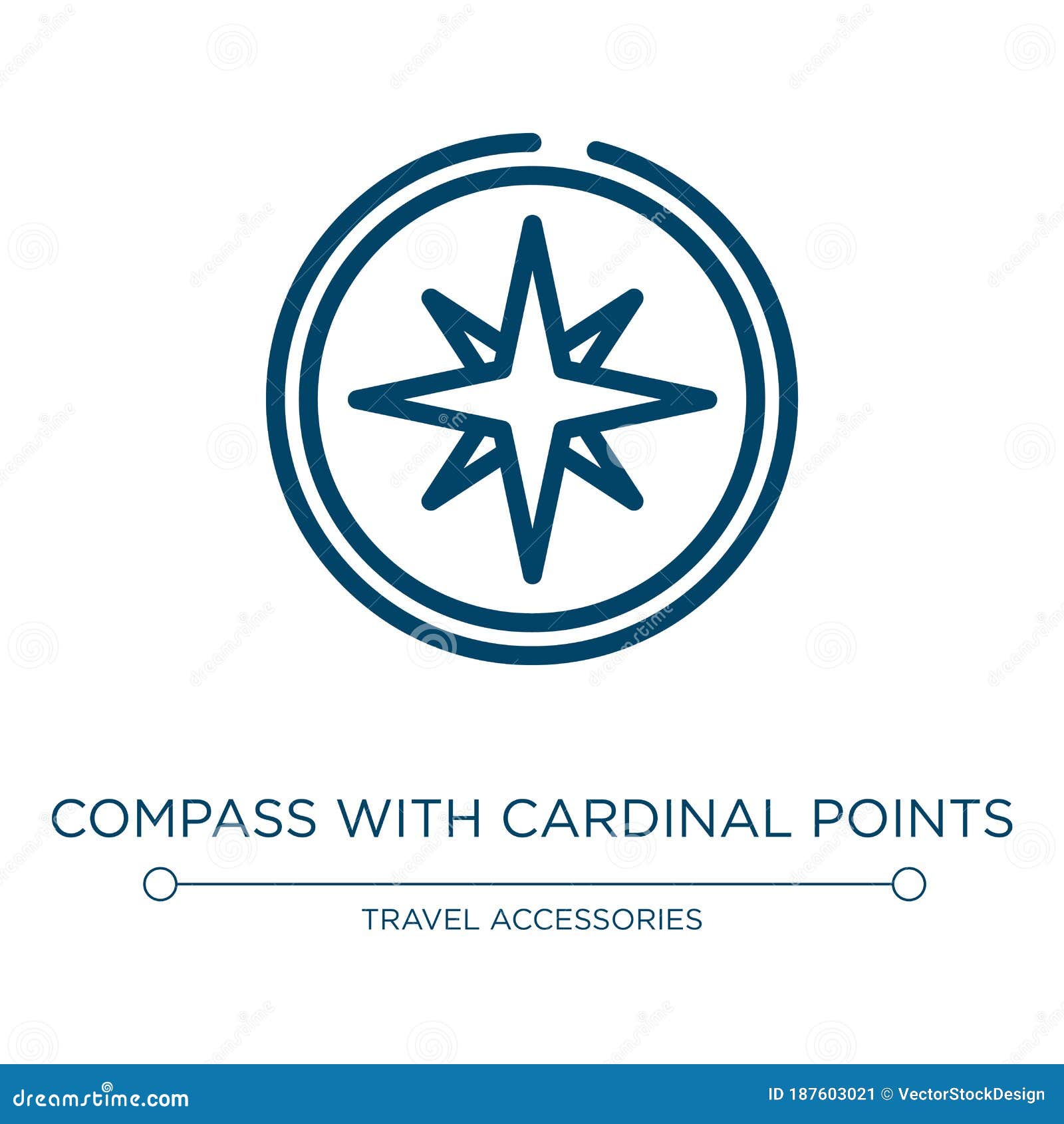 Linear Cardinal Points On Winds Star Icon From Army Outline Collection ... Linear Cardinal Points On Winds Star Icon From Army Outline Collection ...