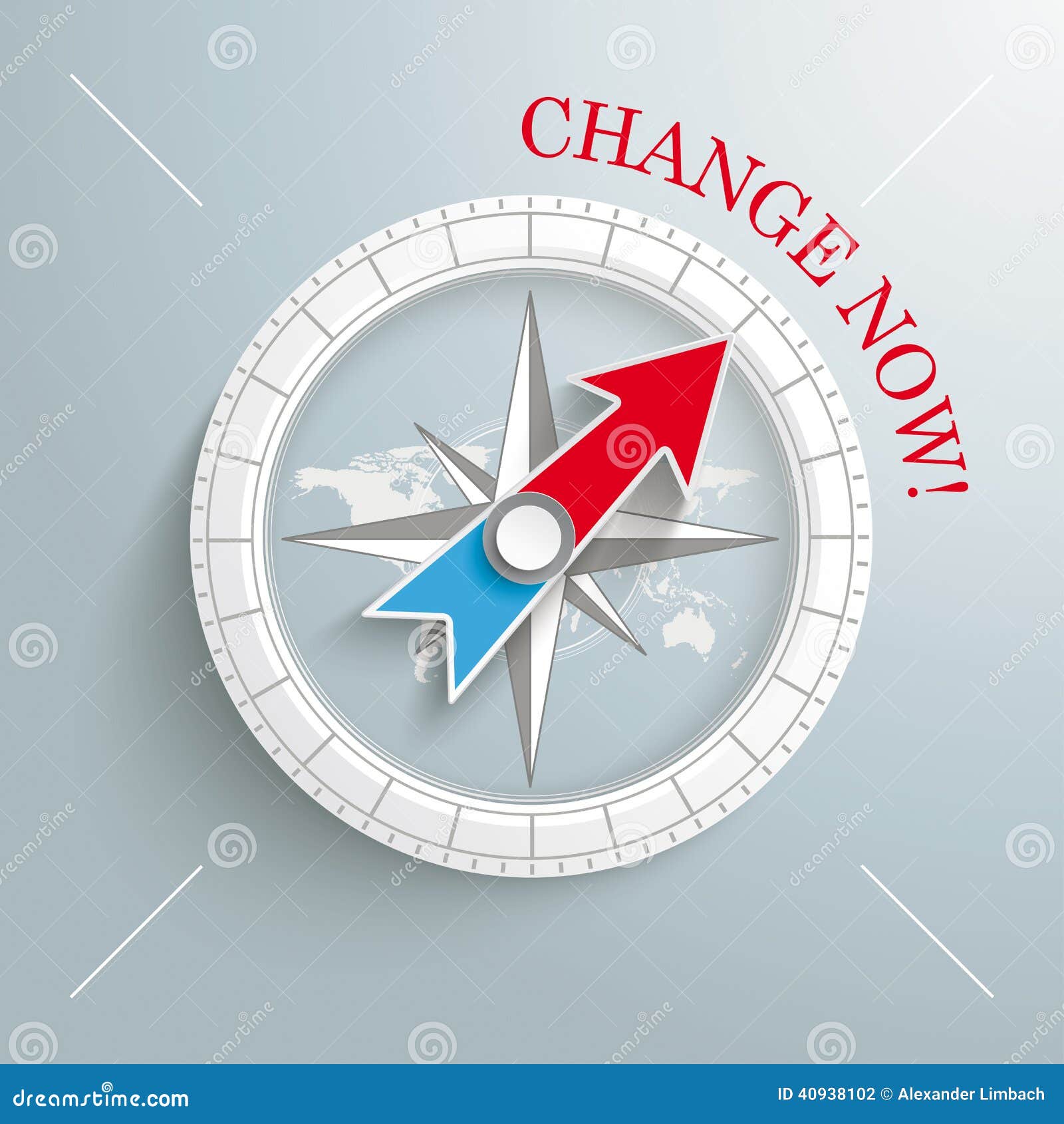Compass Change Now stock vector. Illustration of layout - 40938102