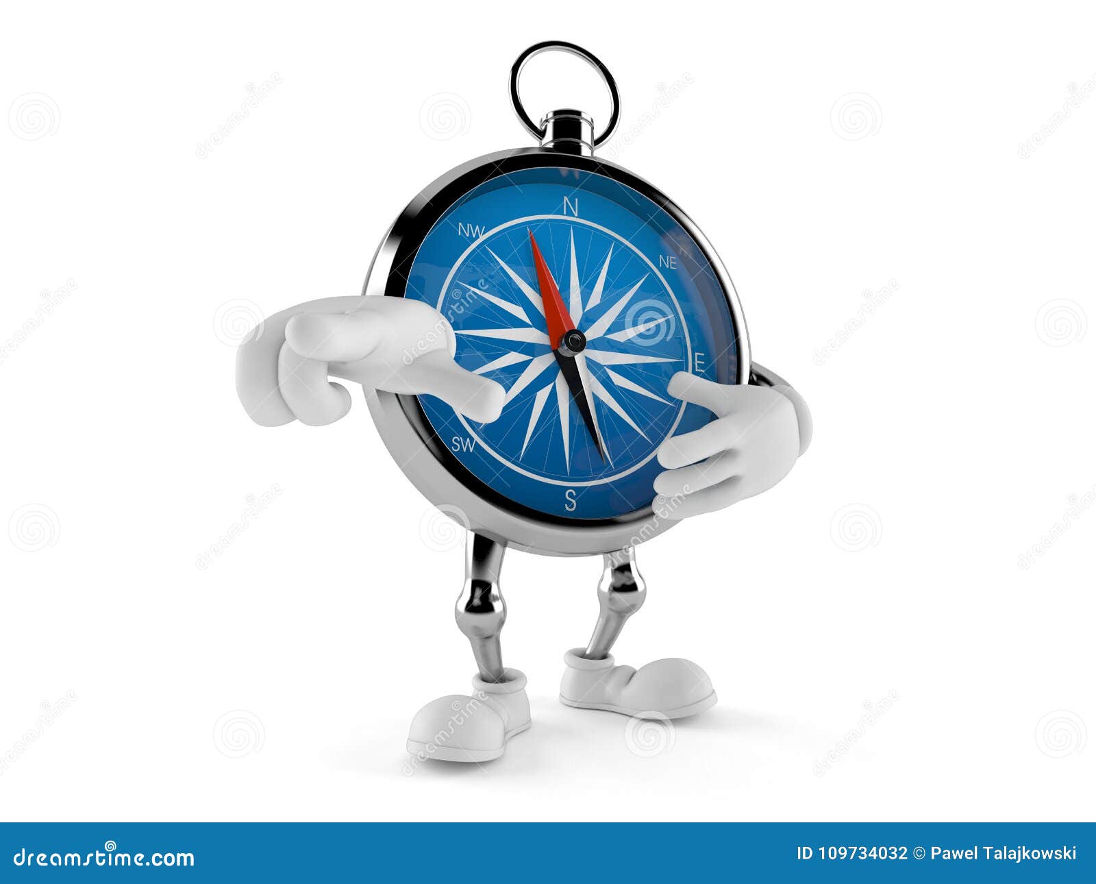 Compass character stock illustration. Illustration of point - 109734032