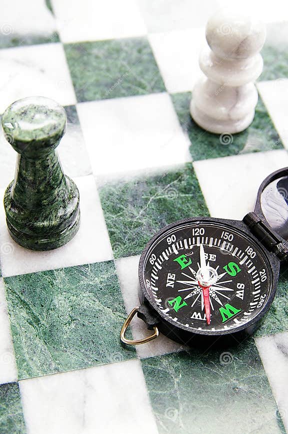 Compass chess stock image. Image of competition, planning - 18222101