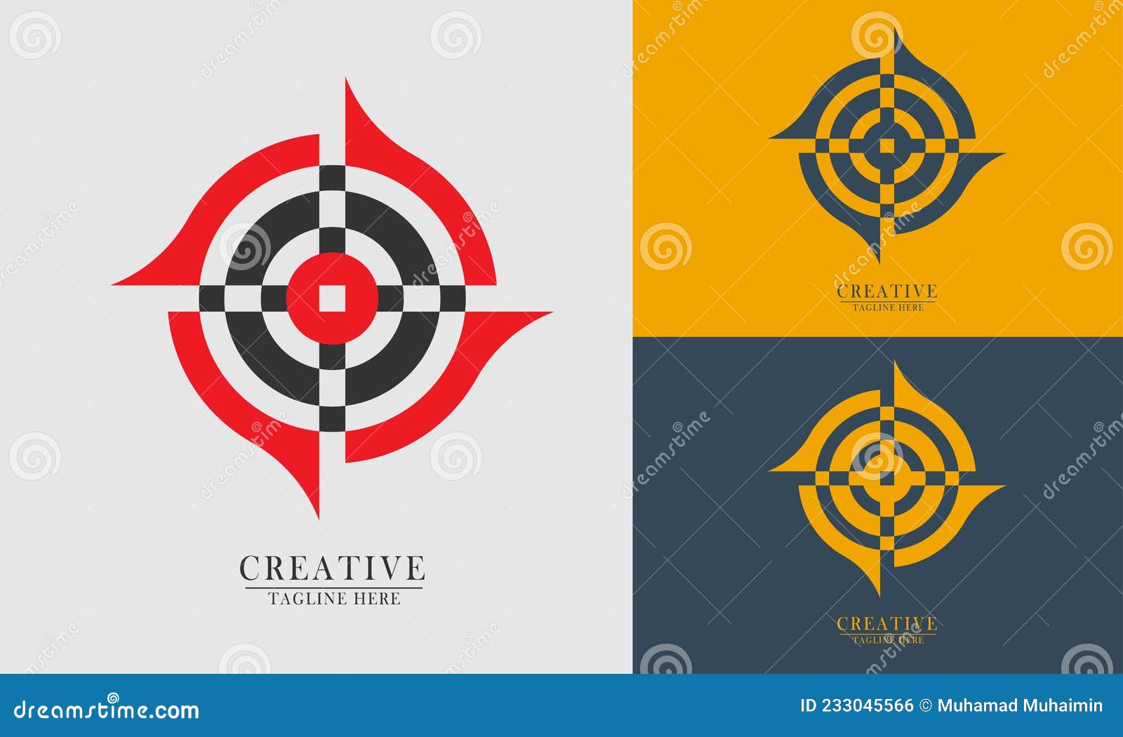 Compass in Circle Board Target Element Icon Logo Stock Vector ...
