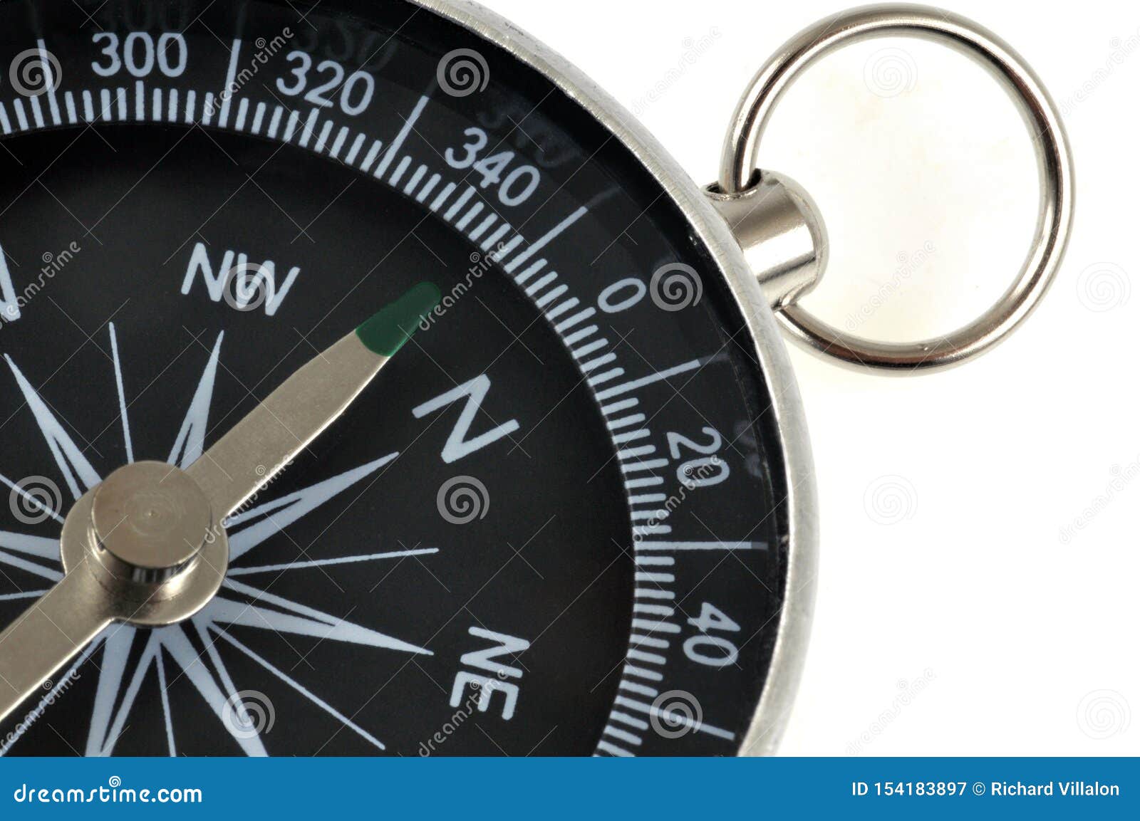 Compass in Closeup on White Background Stock Image - Image of magnetic ...