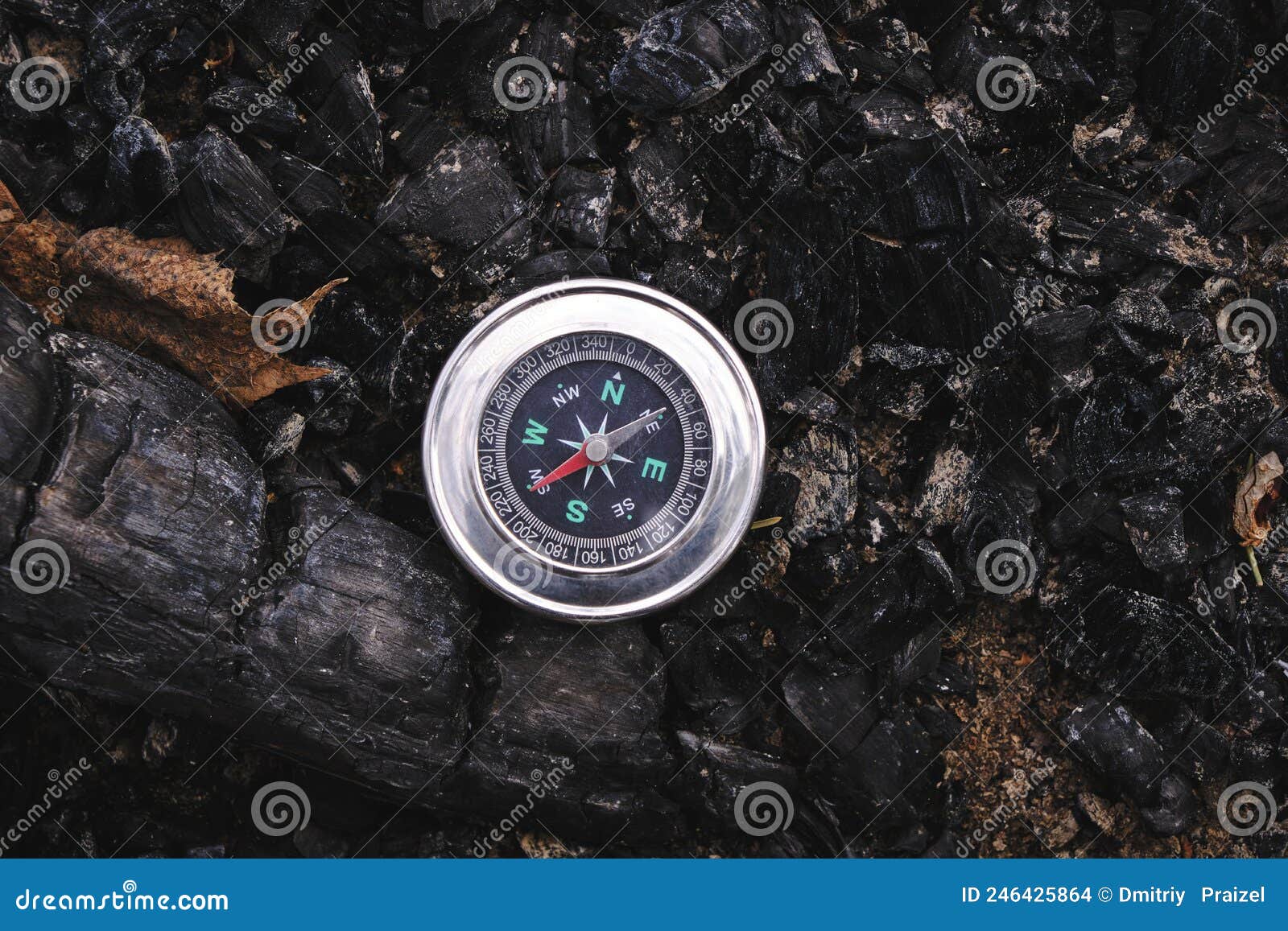 Compass on Coals of an Extinguished Fire,picnic, Recreation and ...