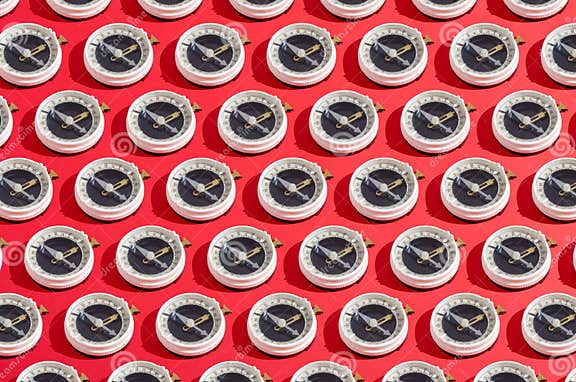Compass Collage Pattern Set Stock Image - Image of exploration ...