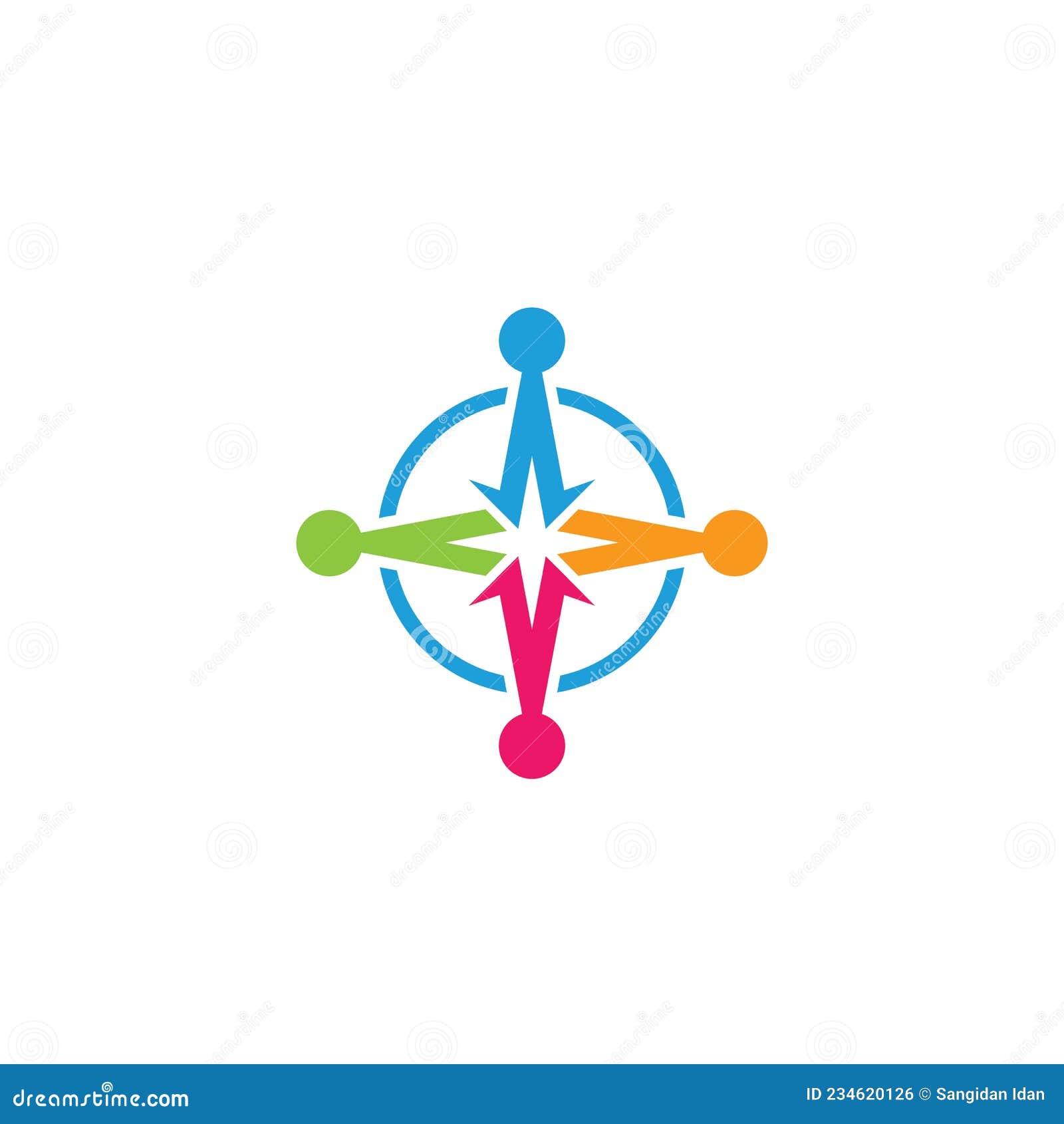 Compass Community People Concept Design Icon Vector Illustration for ...