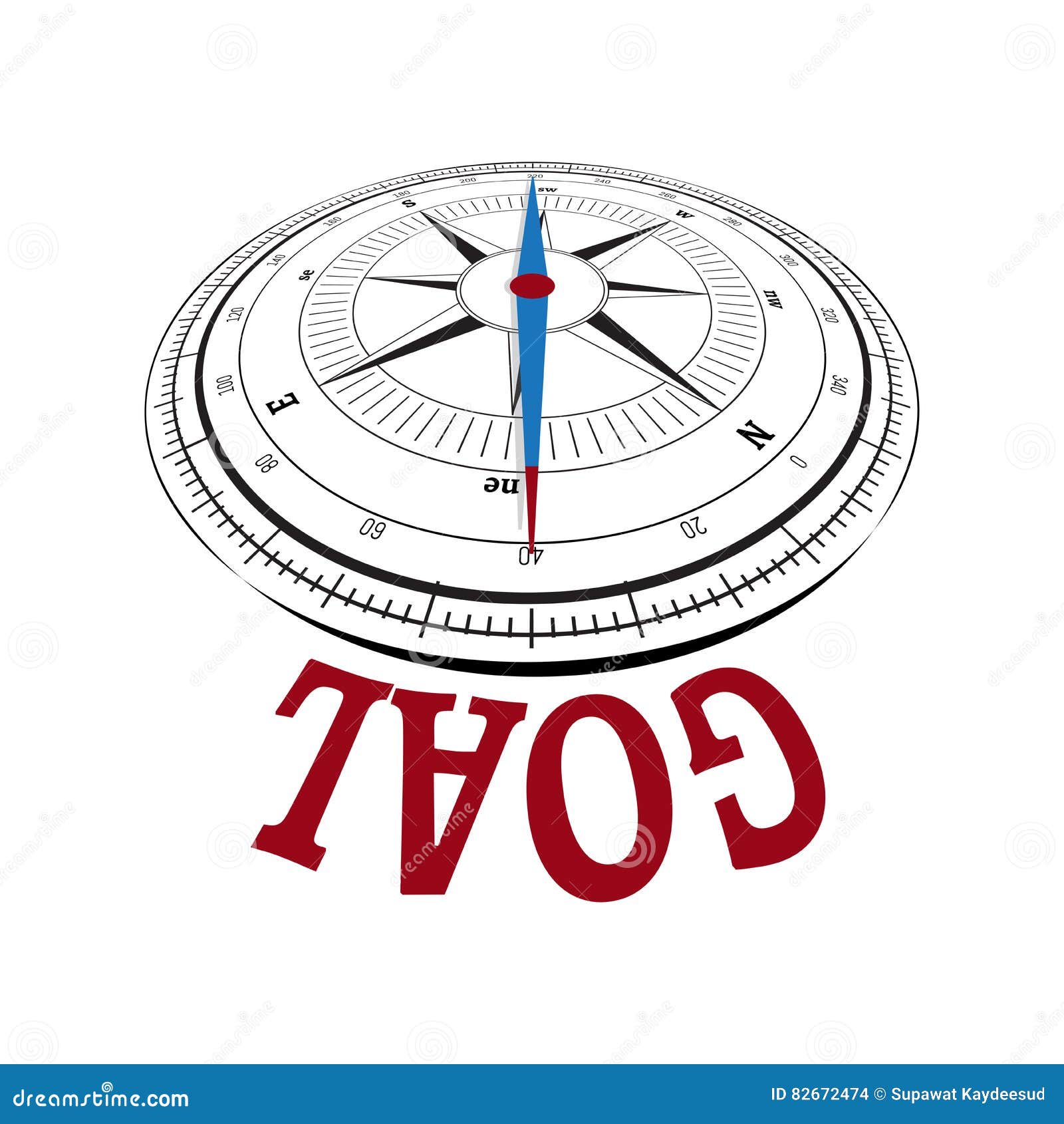Compass stock vector. Illustration of opportunity, goal - 82672474